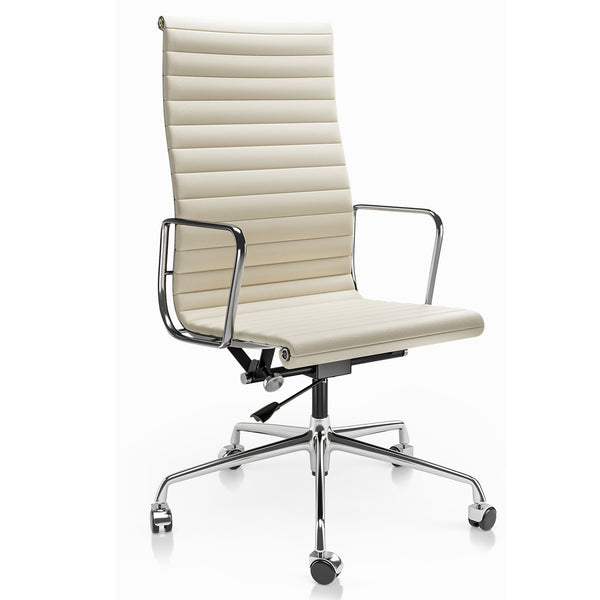 Mystical Eames Thin Pad High Back Chair - Ivory White | Luxe Furnishes