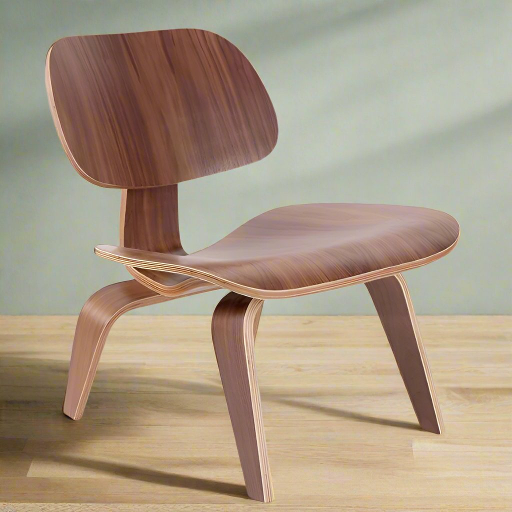 Eames Style LCW Plywood Chair - Walnut Wood | Luxe Furnishes